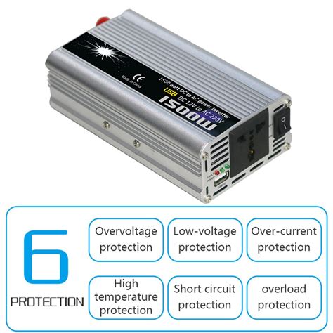 Inverter12v 220v 1500w Inverter Vehicle Power Conv Grandado