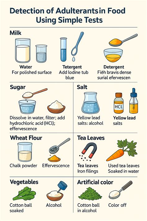 Detection Of Adulterants In Food Using Simple Tests Creators Insight