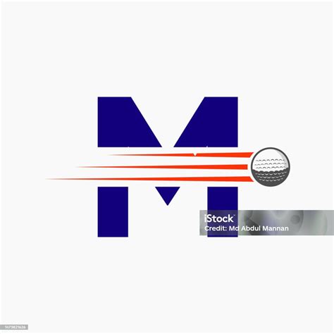 레터 M 골프 로고 디자인 초기 하키 스포츠 아카데미 표지판 클럽 심볼 Championship에 대한 스톡 벡터 아트 및 기타 이미지 Championship 경기