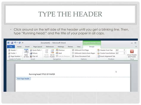 PPT Setting Up The Running Head PowerPoint Presentation Free Download ID