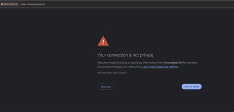 Getting Your Connection Is Not Private On Help Vercel Community