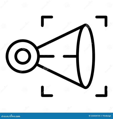 Visual Health Icon Outline Vector Sensory Perception Stock Vector