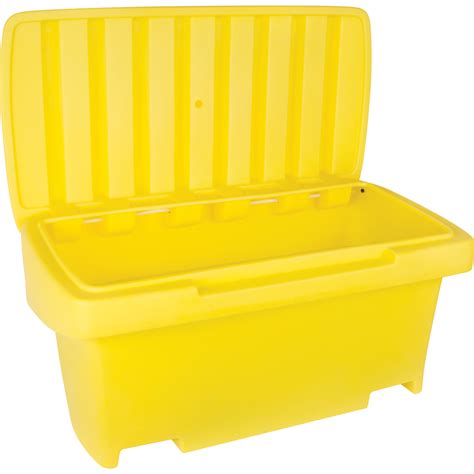 Heavy Duty Outdoor Storage Container 24 X 48 X 24 10 Cu Ft Yellow Nm947 Shop Salt Sand