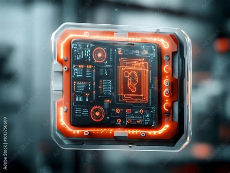 Detailed 3d Visualization Of An Advanced Bioinformatics System Blending