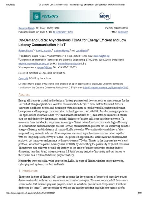 on demand lora asynchronous tdma for energy efficient and low latency communication in iot