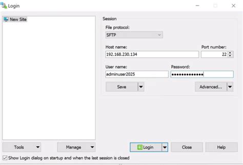 how to transfer files between servers in linux using winscp