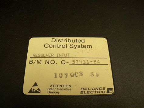 Reliance Electric 57411 2a Drive Board Resolver Input