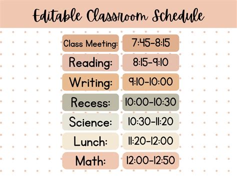 Editable Boho Classroom Schedule Template Digital Download Etsy