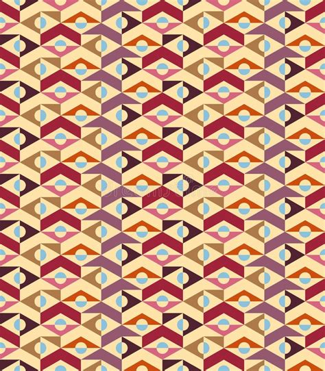 Abstract Retro Style 3d Cubes Geometric Seamless Pattern Stock Vector Illustration Of Stylish