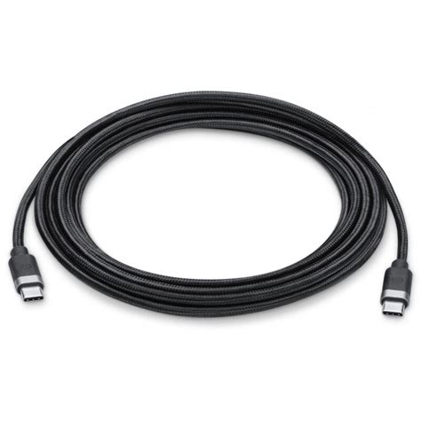 Кабел за зареждане и пренос на данни Usb Type C към Usb Type C дълъг 1 м черен Emag Bg