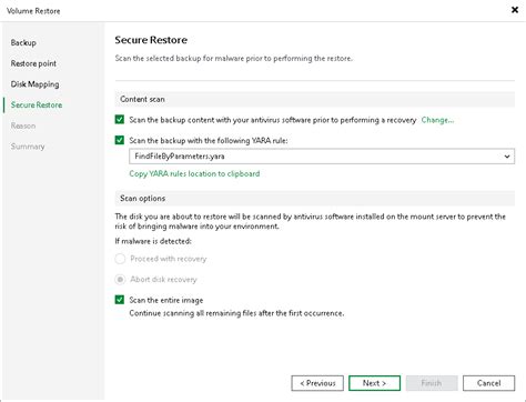 Step 6 Specify Secure Restore Settings Veeam Agent For Microsoft Windows Guide