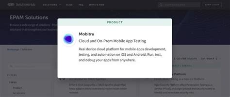Epam Solutionshub Software Solutions For Digital Business