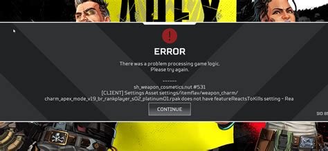 Getting This Error Anyone Else R Apexlegends