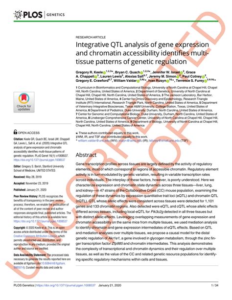 Pdf Integrative Qtl Analysis Of Gene Expression And Chromatin Accessibility Identifies Multi