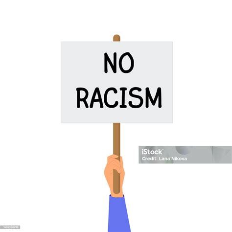인종 차별 아이콘을 중지하십시오 인종 차별과 차별에 대한 동기 부여 포스터 벡터 일러스트 레이 션 개념에 대한 스톡 벡터 아트 및 기타 이미지 Istock