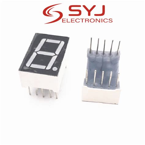 5 Pcs 7 Segment 056 In Common Cathode 1 Bit Digital Tube 056 Inch 056in Red Led Display Led