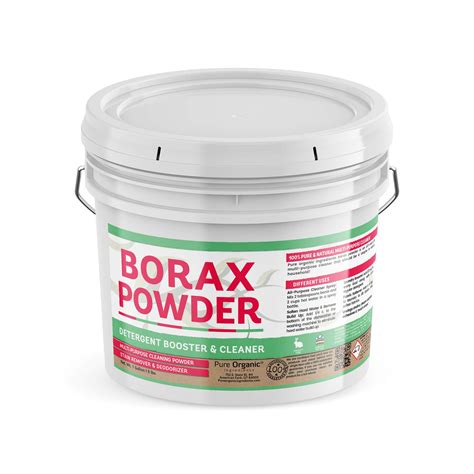 Borax Powder 1 Gallon 9 Lbs By Pure Organic Ingredients Resealable Bucket Multi Purpose