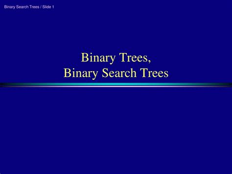 Ppt Binary Search Trees In Data Structures Powerpoint Presentation