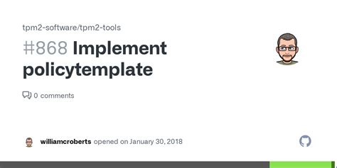Implement Policytemplate Issue Tpm Software Tpm Tools GitHub