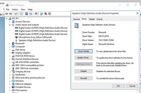 no sound after upgrading to windows 10 and computer wont shut down