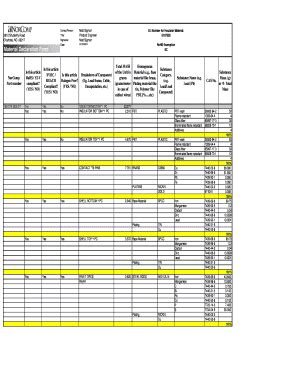 Material Declaration Form Fill Online Printable Fillable Blank PdfFiller