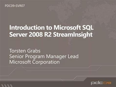 Ppt Introduction To Microsoft Sql Server 2008 R2 Streaminsight Powerpoint Presentation Id672876