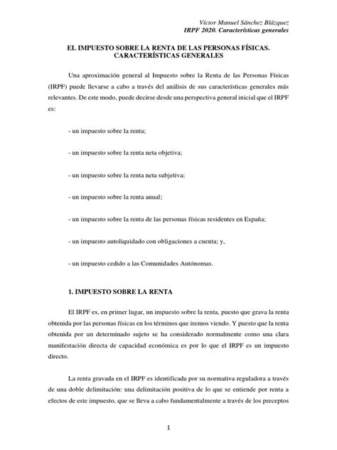 Irpf 1 Pdf Impuestos Impuesto Sobre La Renta