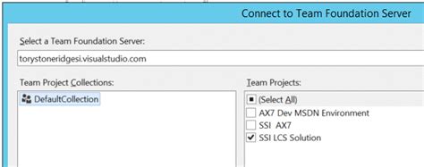 How To Connect A Microsoft Dynamics Ax 7 Tfs Project
