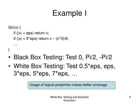 Ppt White Box Testing And Symbolic Execution Powerpoint Presentation Id 3603519