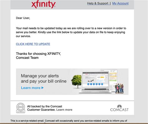 Scam Emails About Comcast Email R Comcast Xfinity