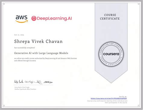 Elated To Share That I Have Successfully Completed The Generative Ai With Large Language Models