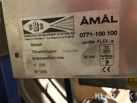 Utrustning Till Pelletsbrännare Jan Fire Flex A Östersund