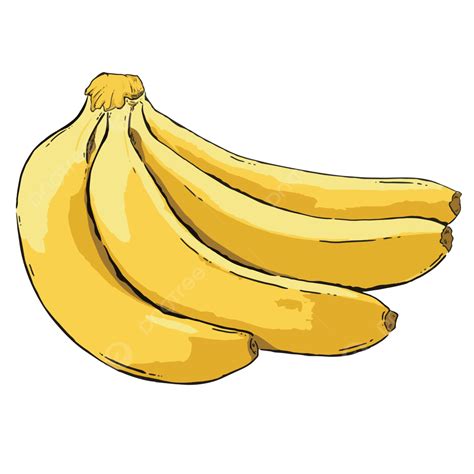 단순한 색상의 바나나 그림 벡터 바나나 삽화 과일 Png 일러스트 및 벡터 에 대한 무료 다운로드 Pngtree