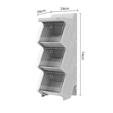 Celldeal Large Thick Plastic Shoe Box Detachable F Grandado