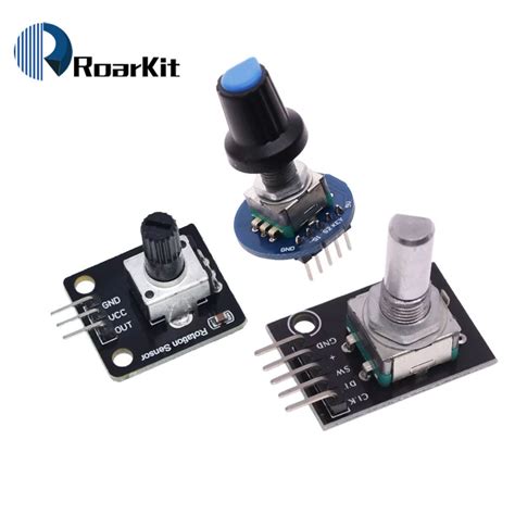 360 องศา rotary encoder โมดูลโรตารี potentiometer analog knob โมดูลสําหรับ arduino ky 040 rv09