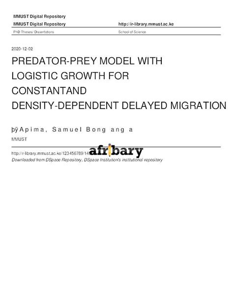 Predator Prey Model With Logistic Growth For Constantand Density Dependent Delayed Migration