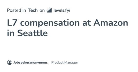 L7 Compensation At Amazon In Seattle Levelsfyi Community
