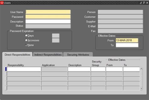 Creating A New User And Assigning Responsibility To That User Oracle Apps For Newbies
