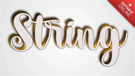 String Text Effect Generator