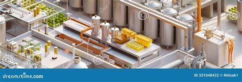 Illustration 3d Model Aioptimized Production Planning And Scheduling For Manufacturing Plants