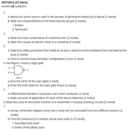 Electricity Paper 1 Questions And Answers Kcse 2022 Prediction Artofit
