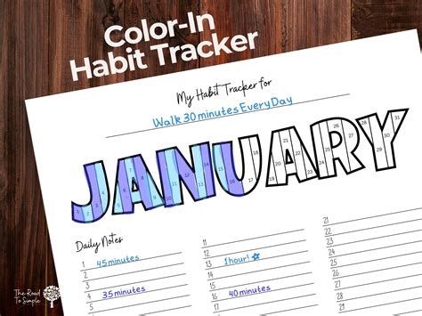 Set Of 12 Monthly Habit Tracker Coloring Page Printable Coloring