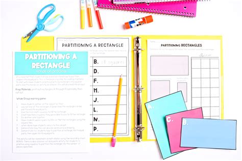 Partitioning Rectangles Activities The Applicious Teacher