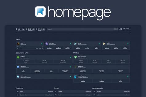 Homepage Application Dashboard Made With Reactjs