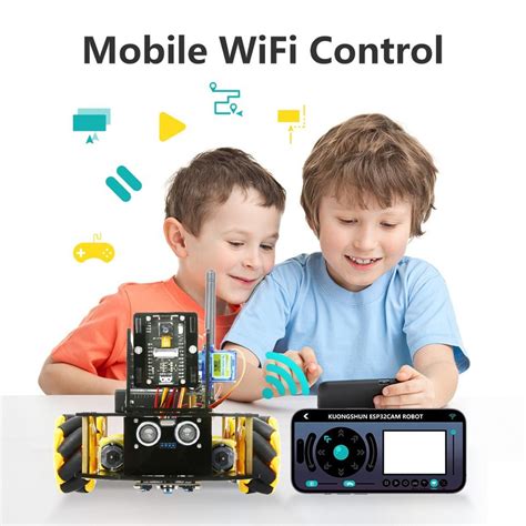 Kuongshun Esp32 Cam Smart Robot Car Esp32 Camera Robotics Starter Kit