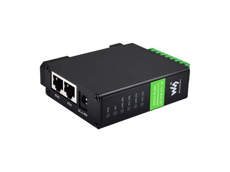 串口服务器rs232 Rs485转rj45以太网模块 Rs232 Rs485双通道独立工作 双poe网口 导轨式工业隔离型串口模块 双向透明传输