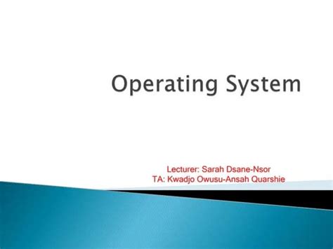 Operating System Presentation Pptx Operating Systems Computer