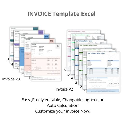 Invoice Business Template Auto Calculation Excel Numbers Google Sheets Shopee Malaysia