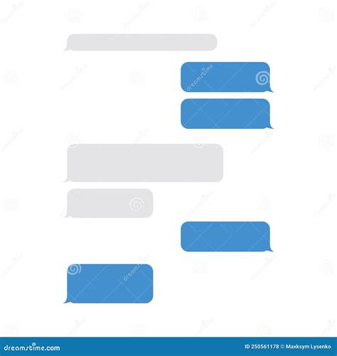 Message Bubble Chat Conversation Box Text Sms Messenger Speech Balloon Vector Interface Stock