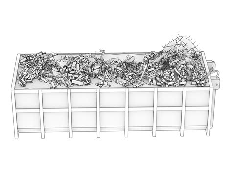 Industrial Disposal Container Isolated On Background 3d Rendering